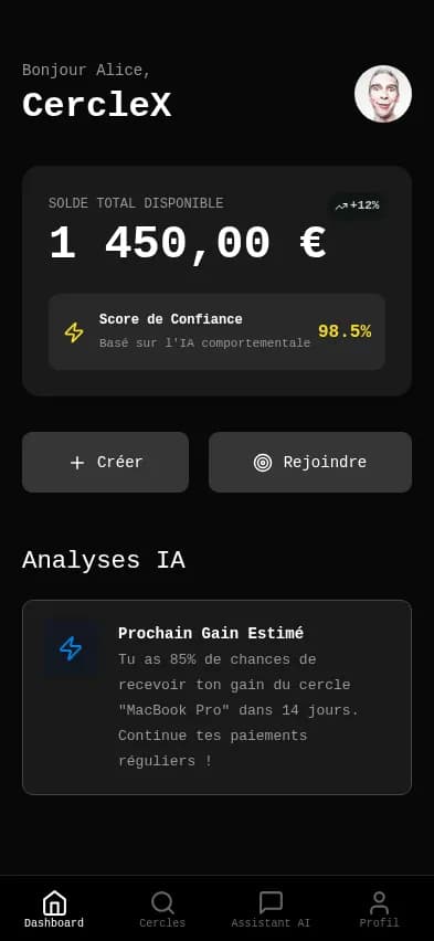 CercleX Tontine Mobile