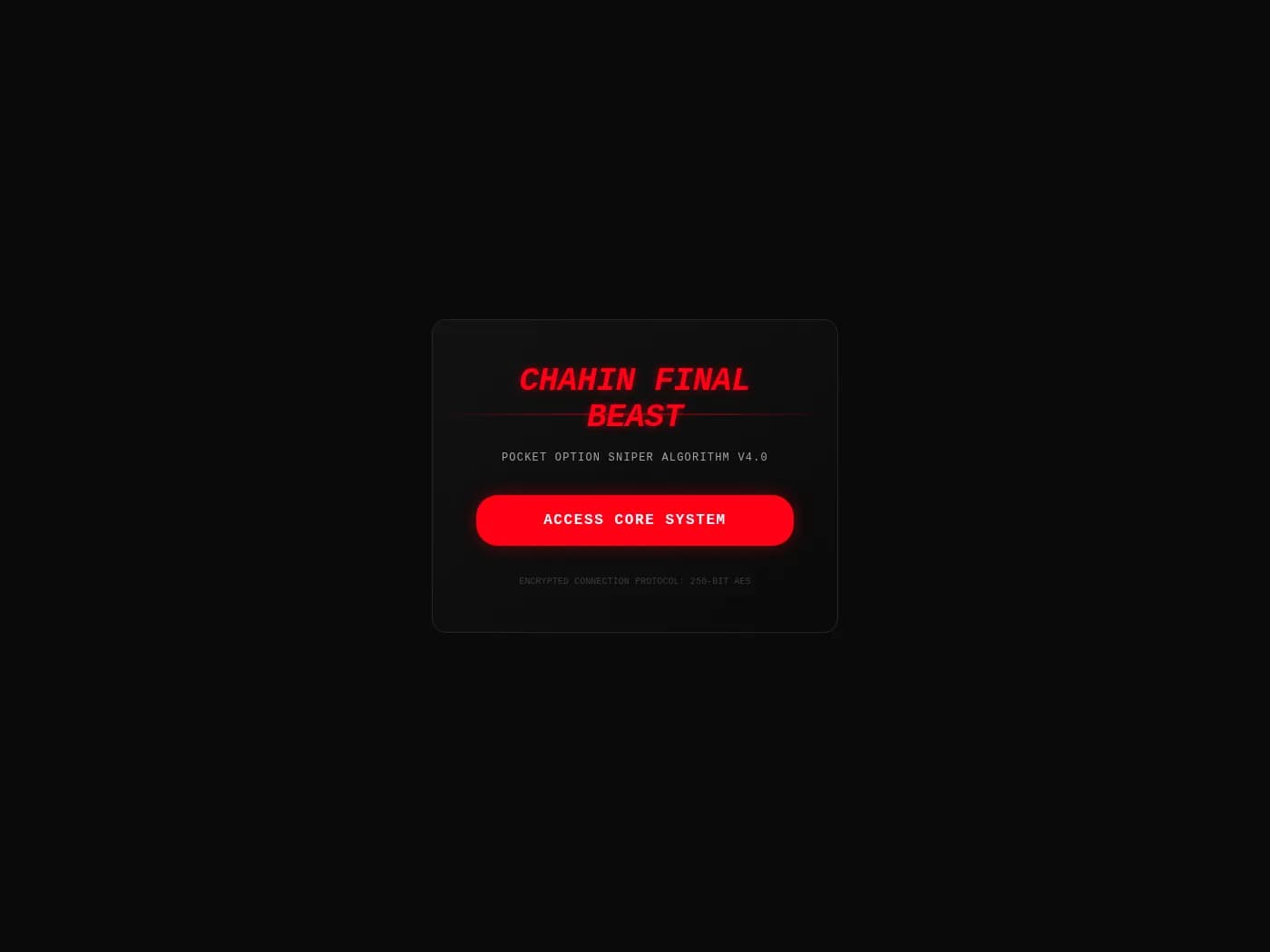 Chahin Final Beast