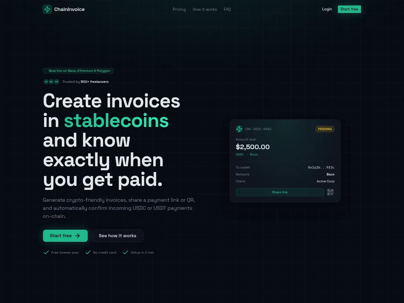 ChainInvoice SaaS Platform