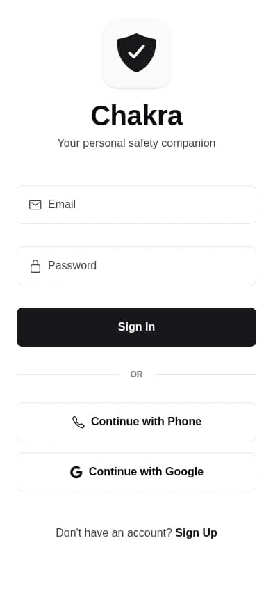 Chakra Safety App