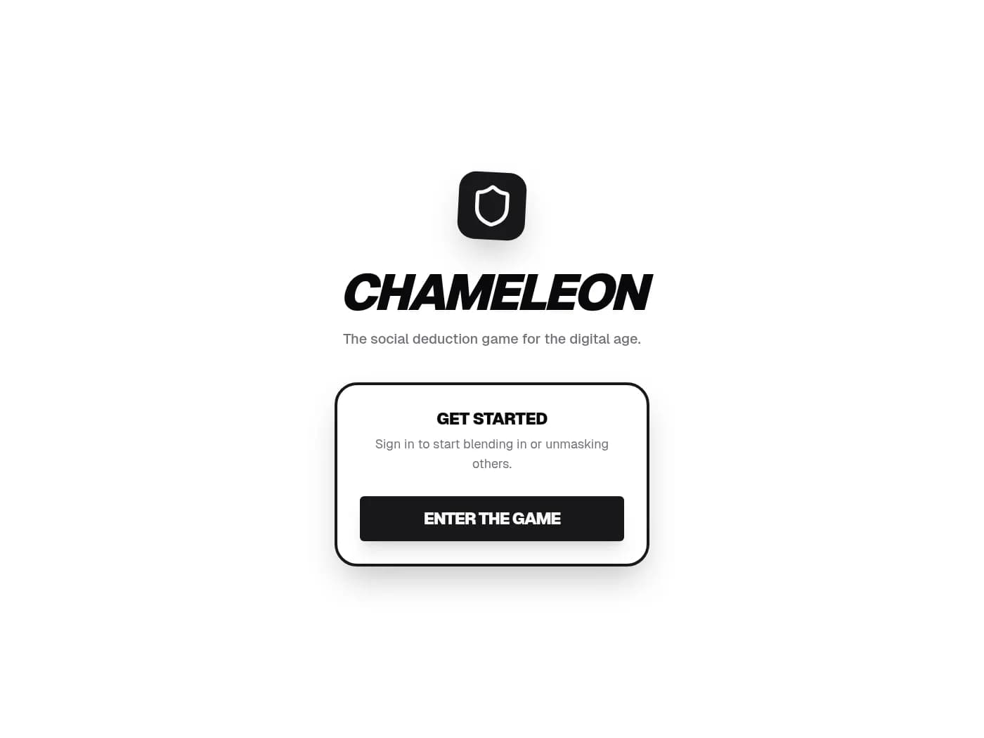 Chameleon Card Game Webapp