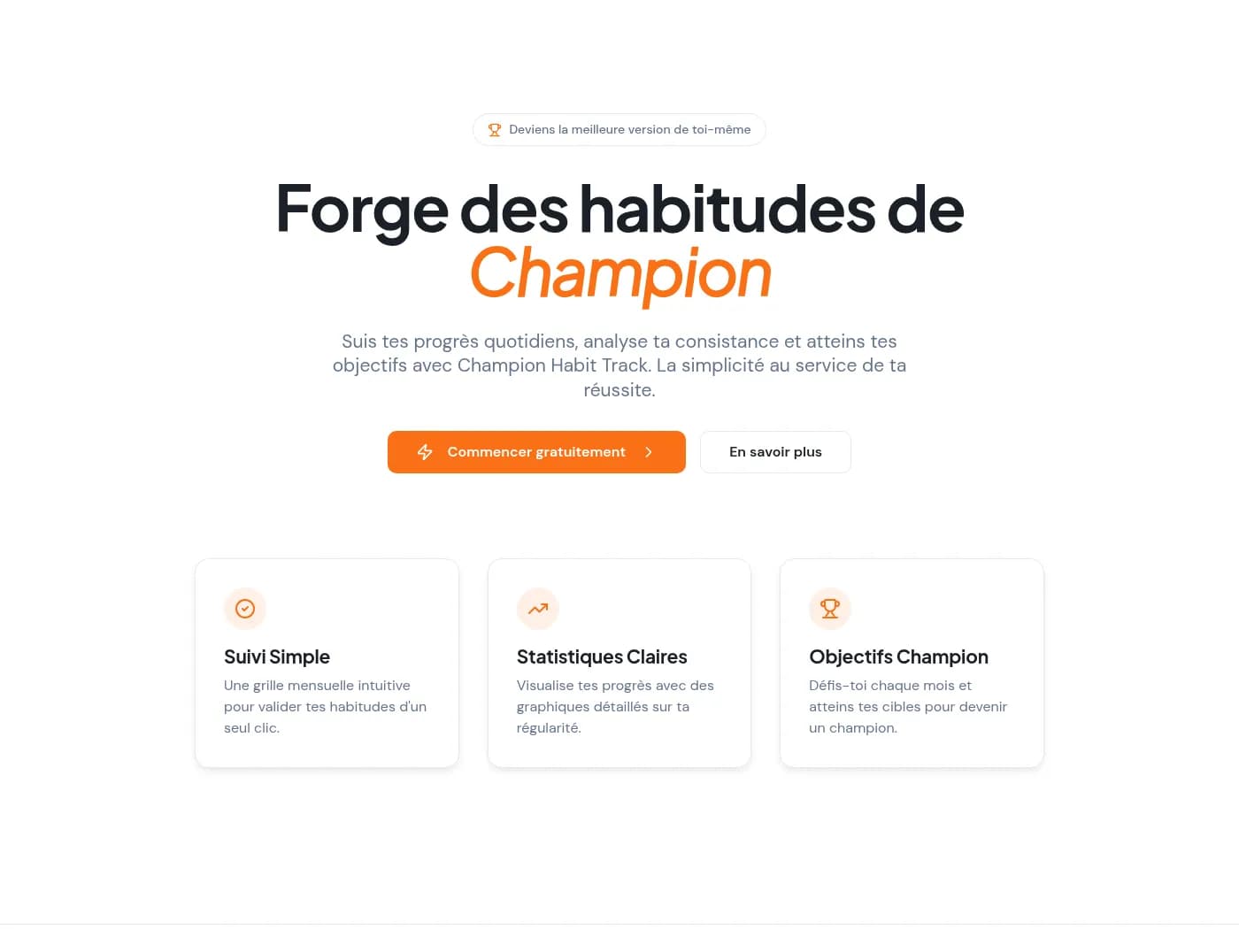 Champion Habit Track