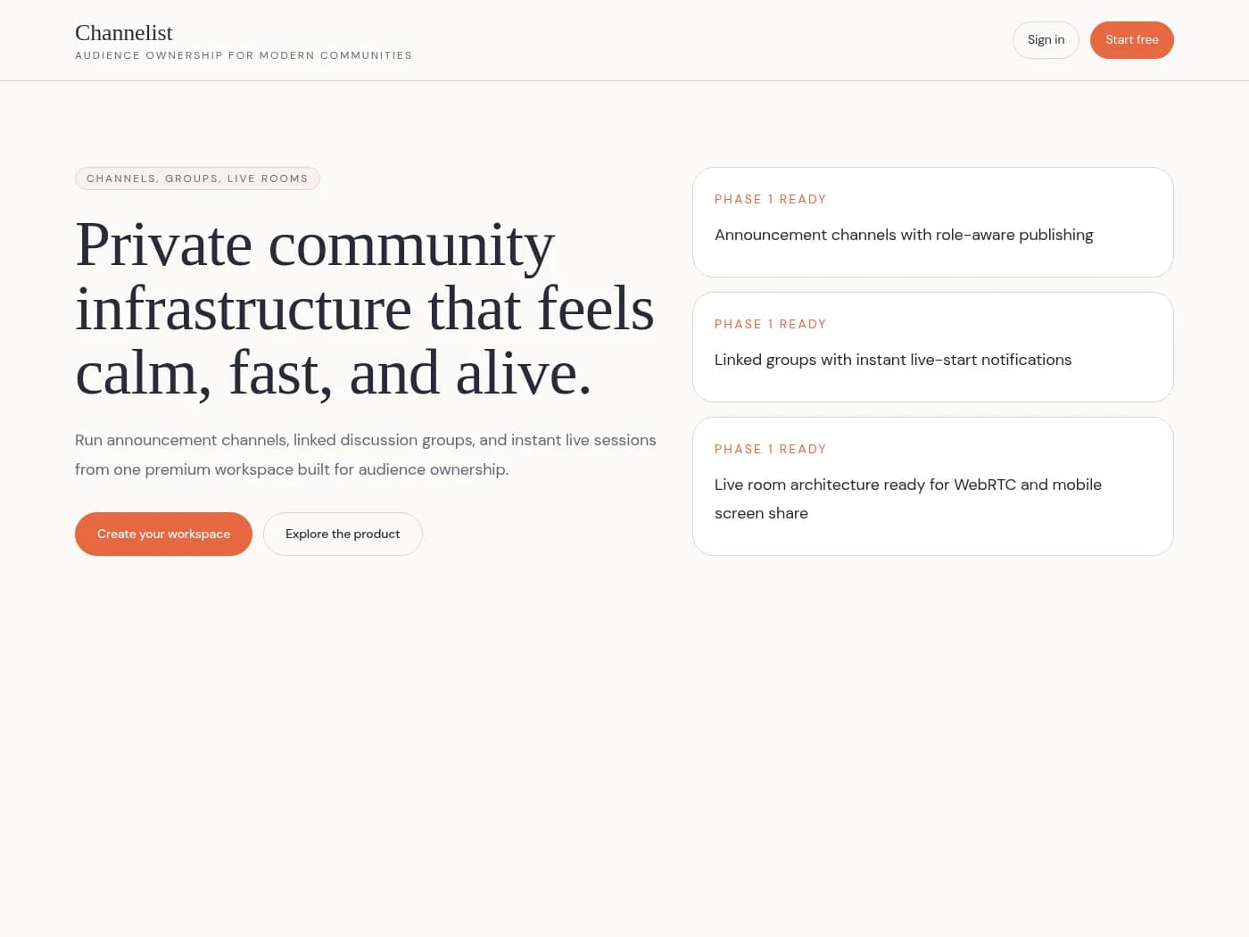Channelist Community Platform