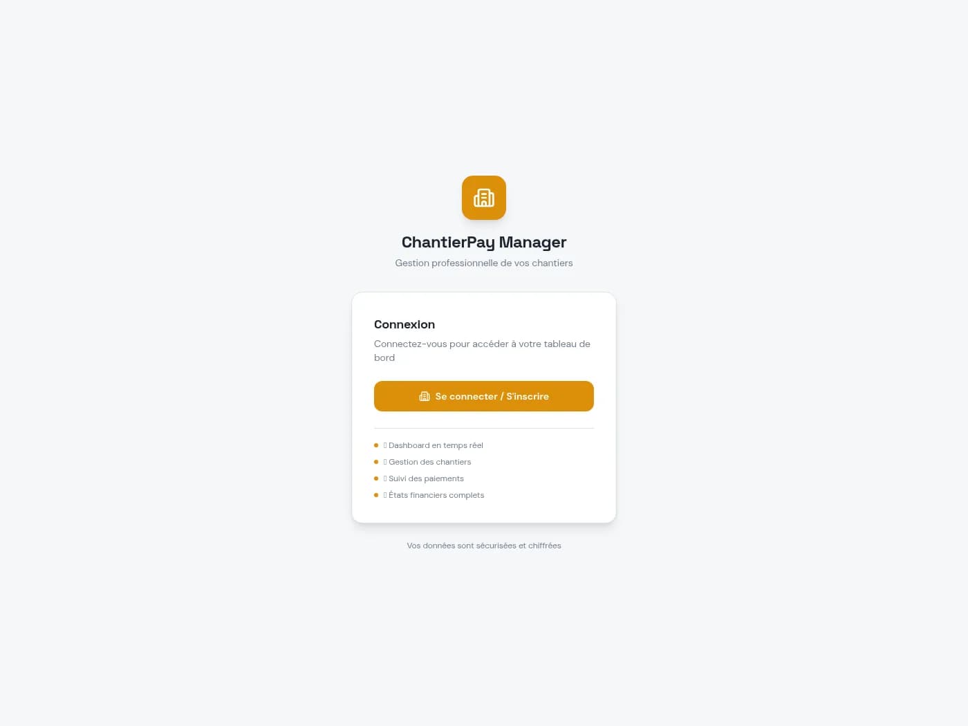 ChantierPay Manager