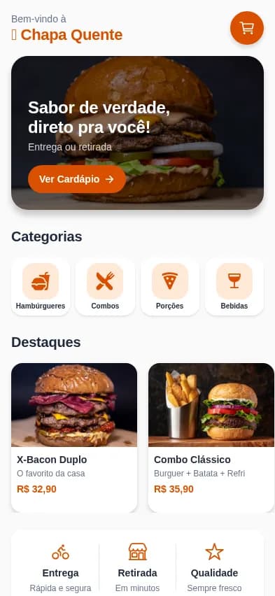Chapa Quente Lanche App