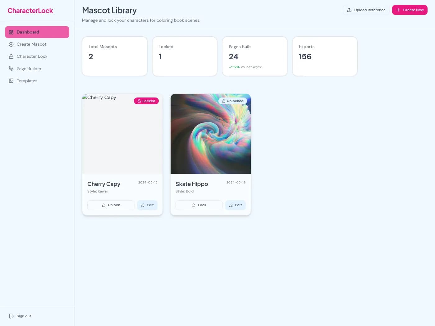 CharacterLock Studio MVP