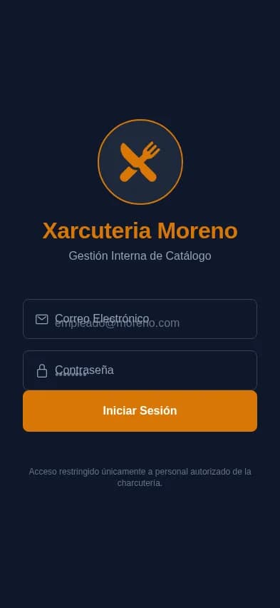 Charcutería Admin App