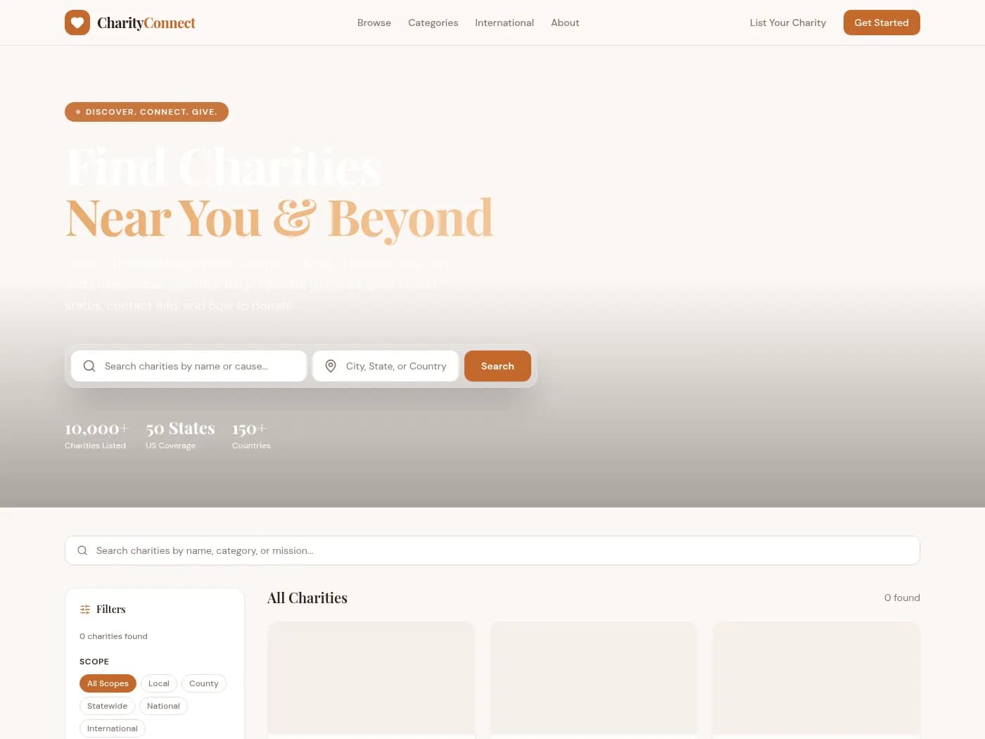 Charity Connect Portal