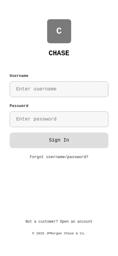 Chase Account Dashboard Clone