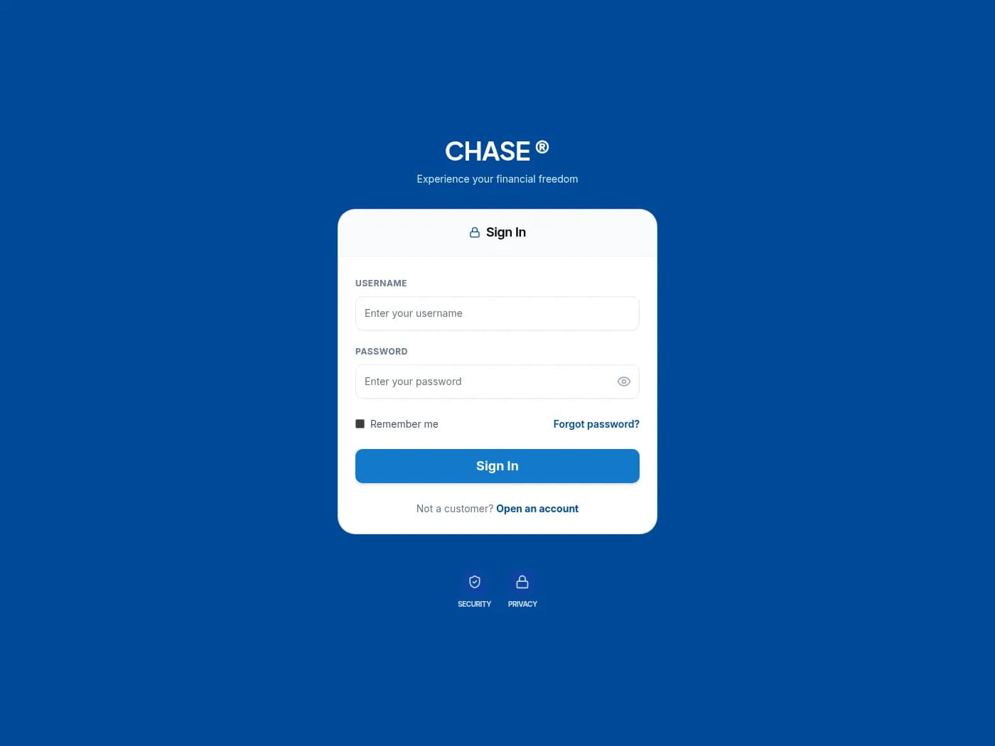 Chase Account Simulator