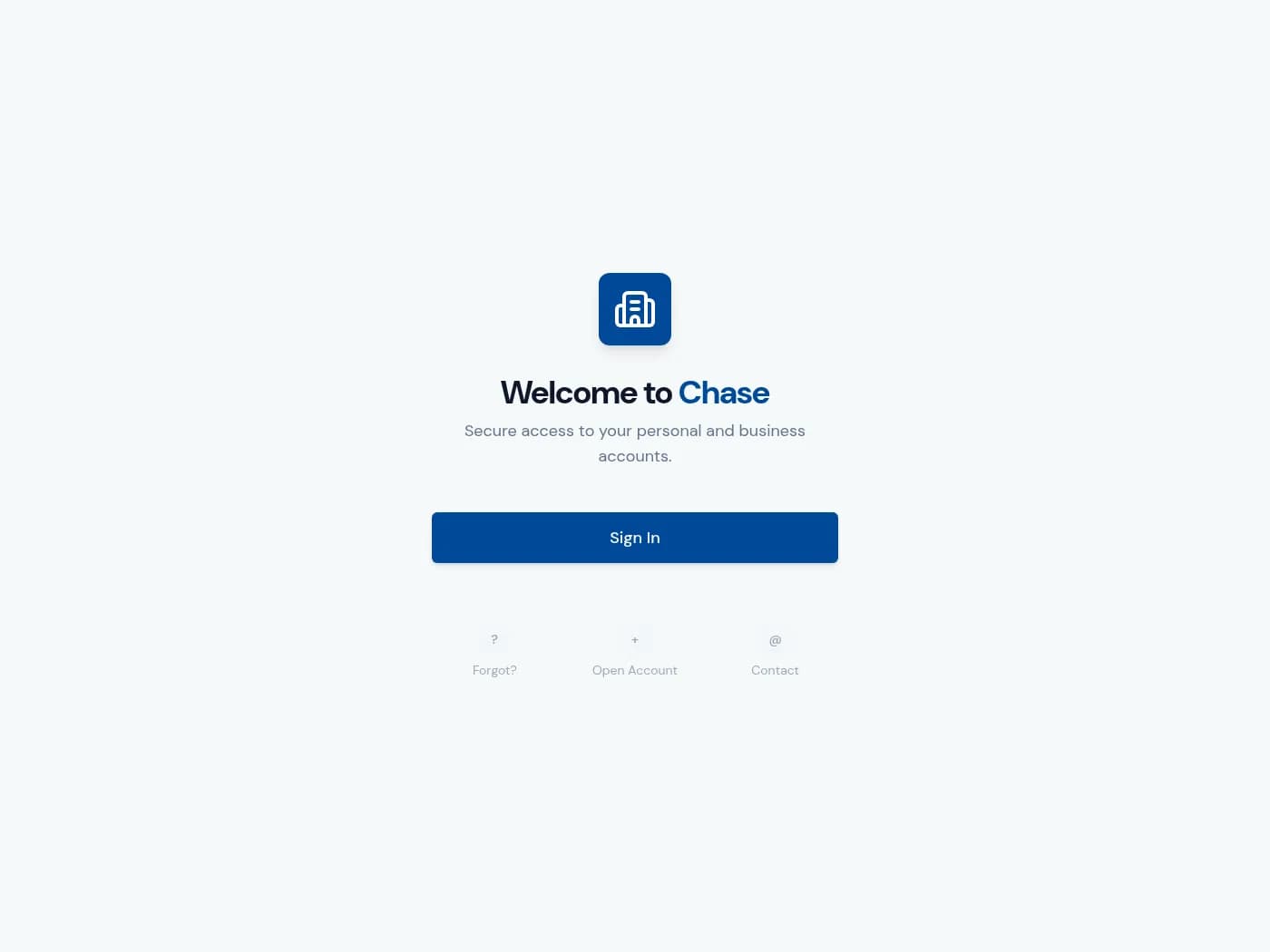 Chase Bank Clone