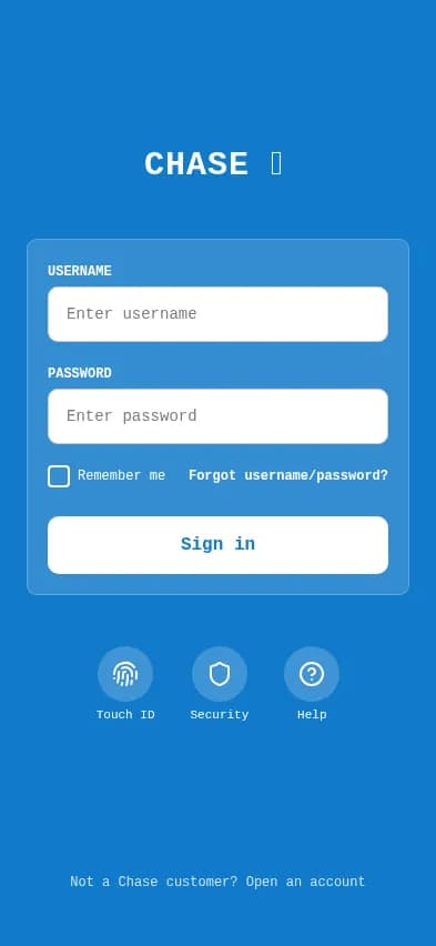 ChaseBank UI Clone