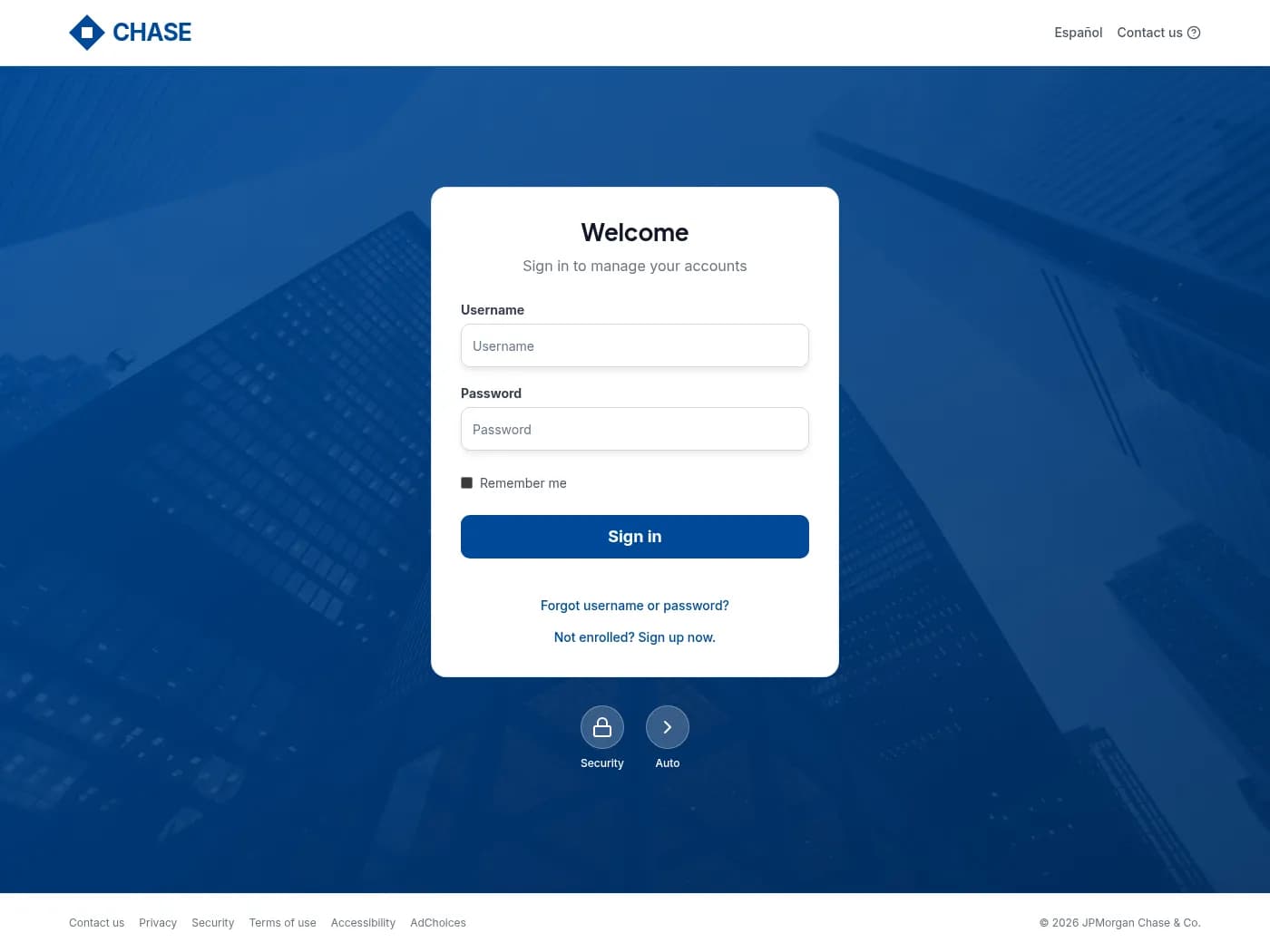 Chase UI Clone Pro