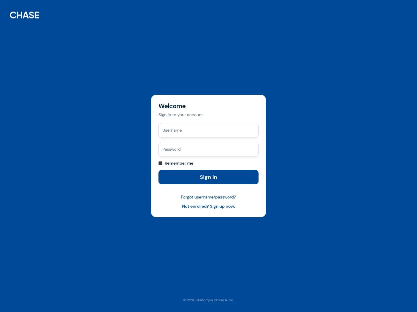 Chase Bank UI Clone