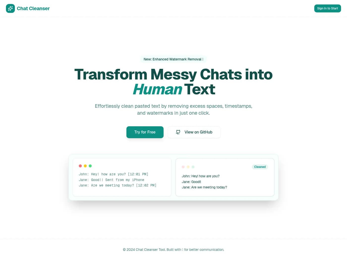 Chat Cleanser