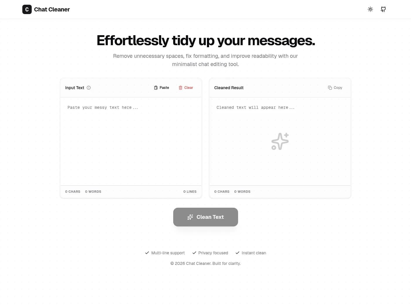 Chat Cleaner Tool