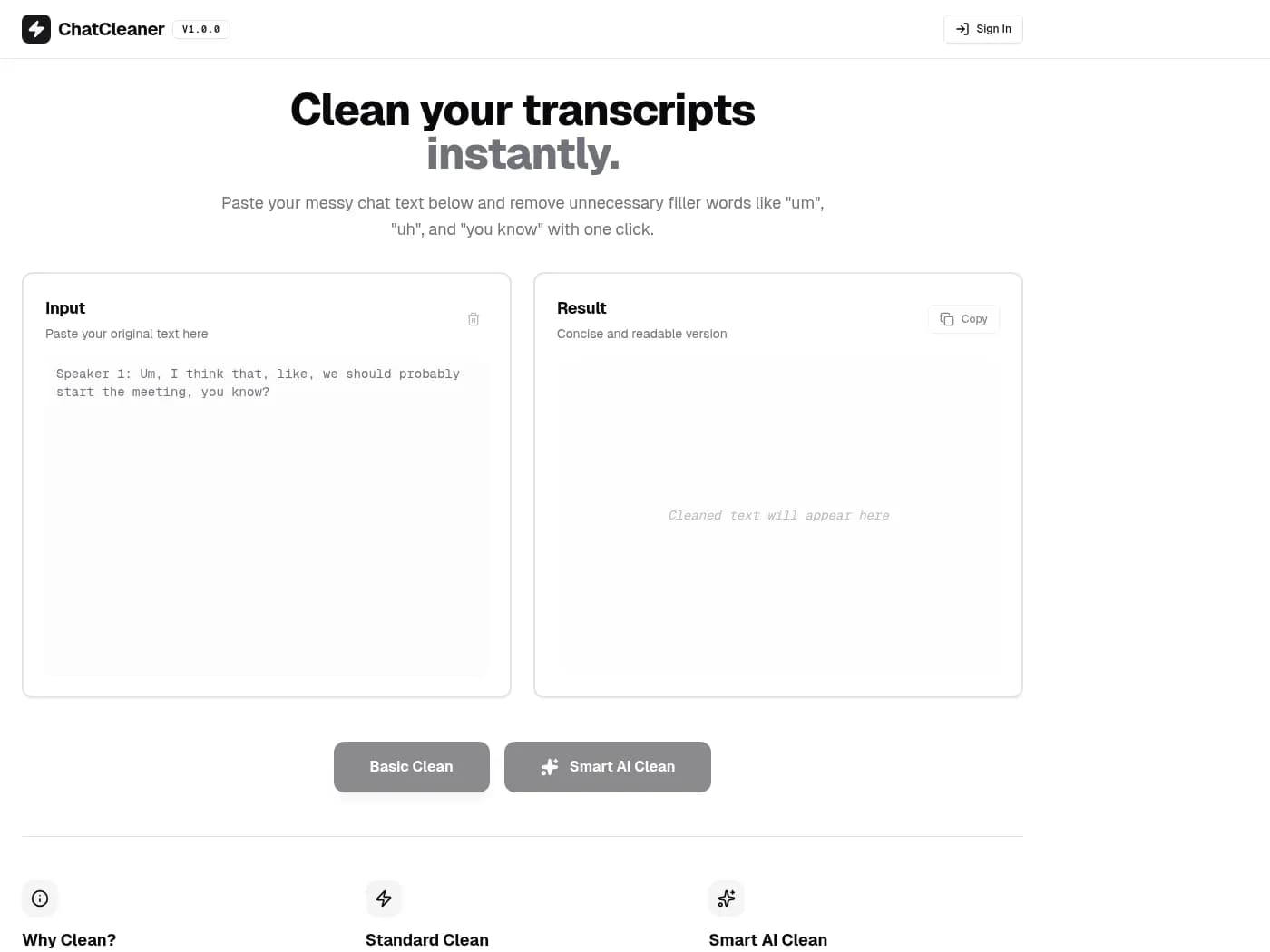 Chat Cleaner Tool
