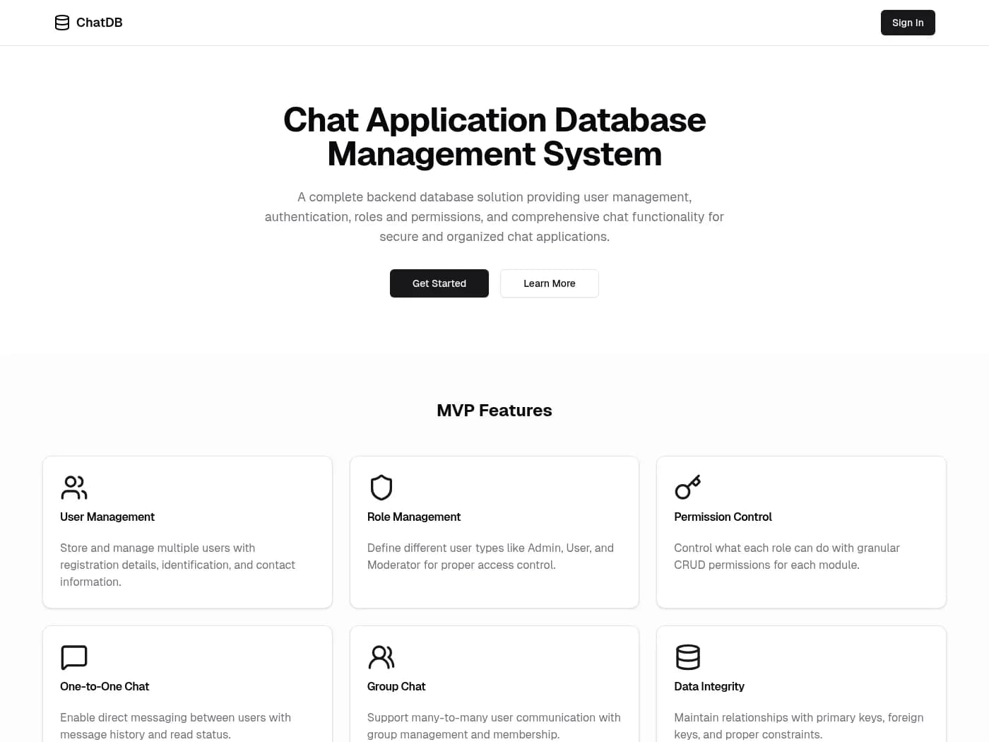 ChatDB Core System