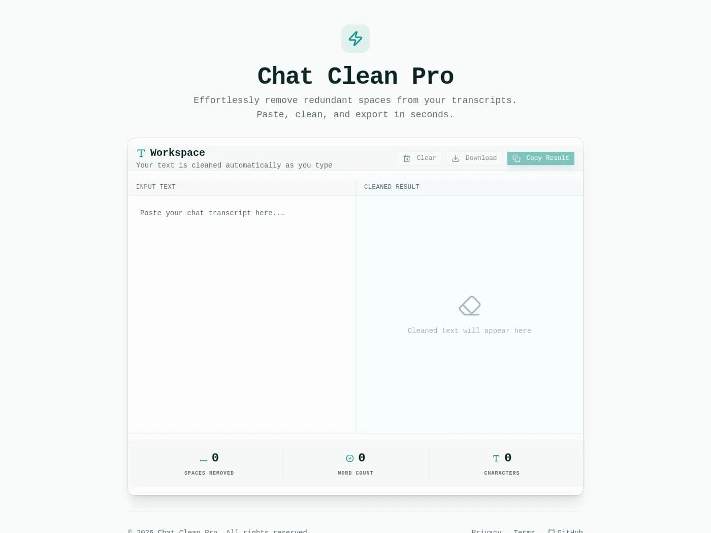 Chat Clean Pro