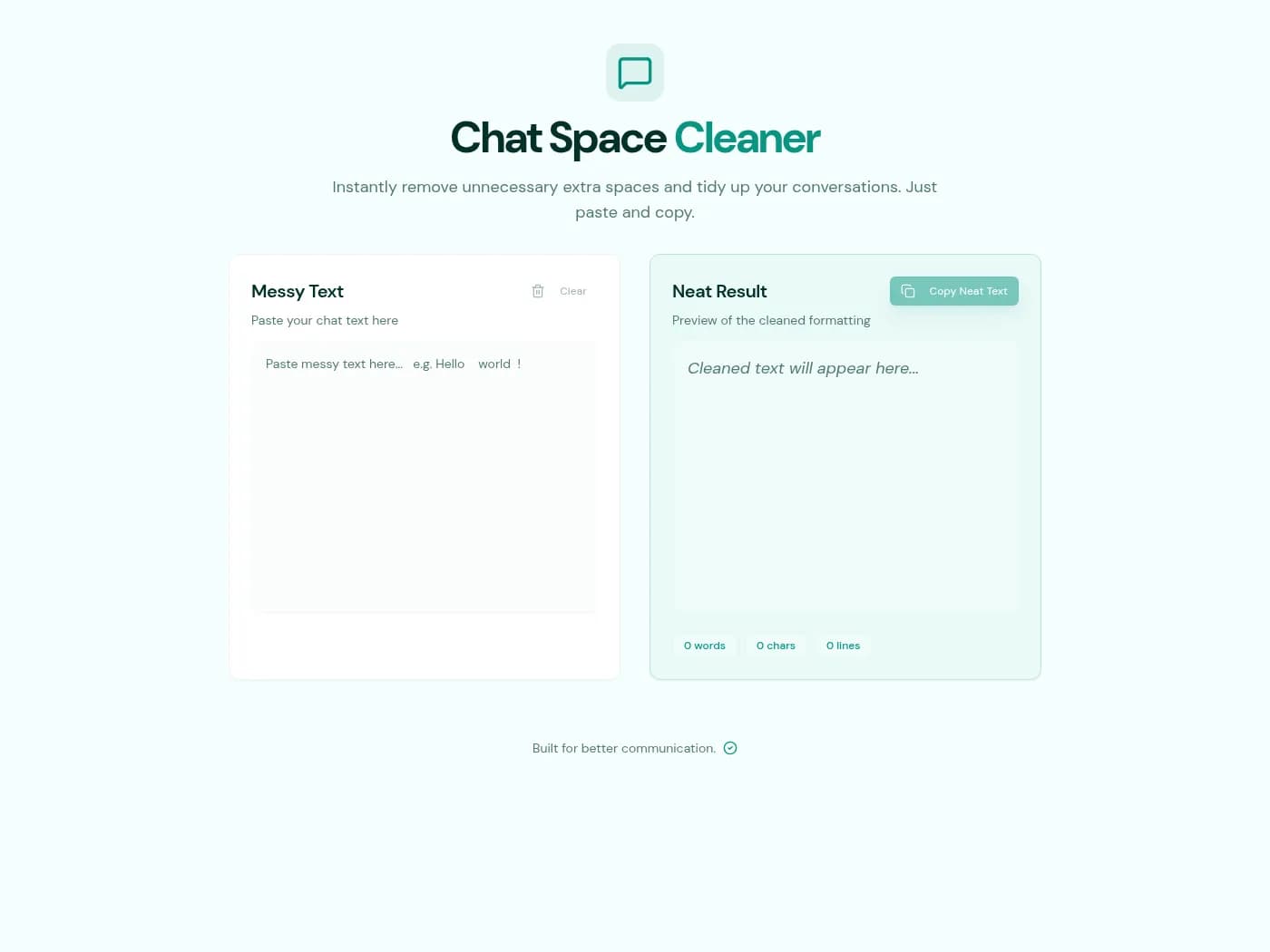 Chat Space Cleaner