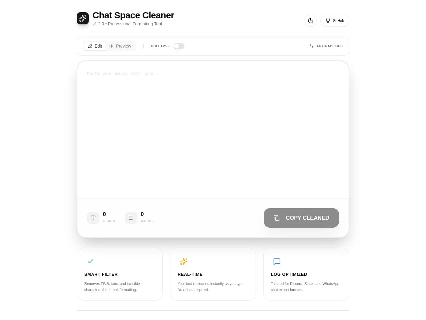 Chat Space Cleaner