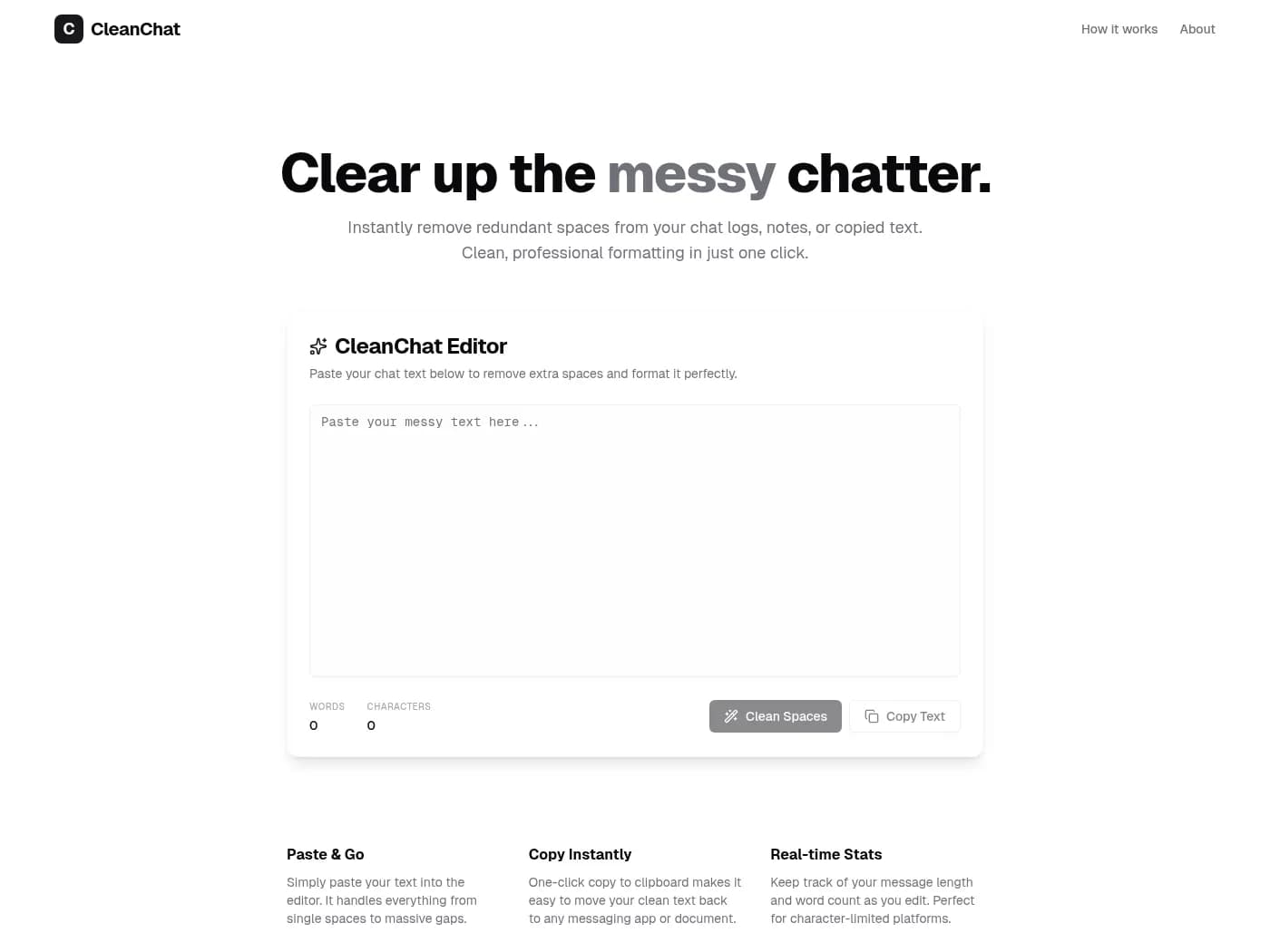 CleanChat Editor