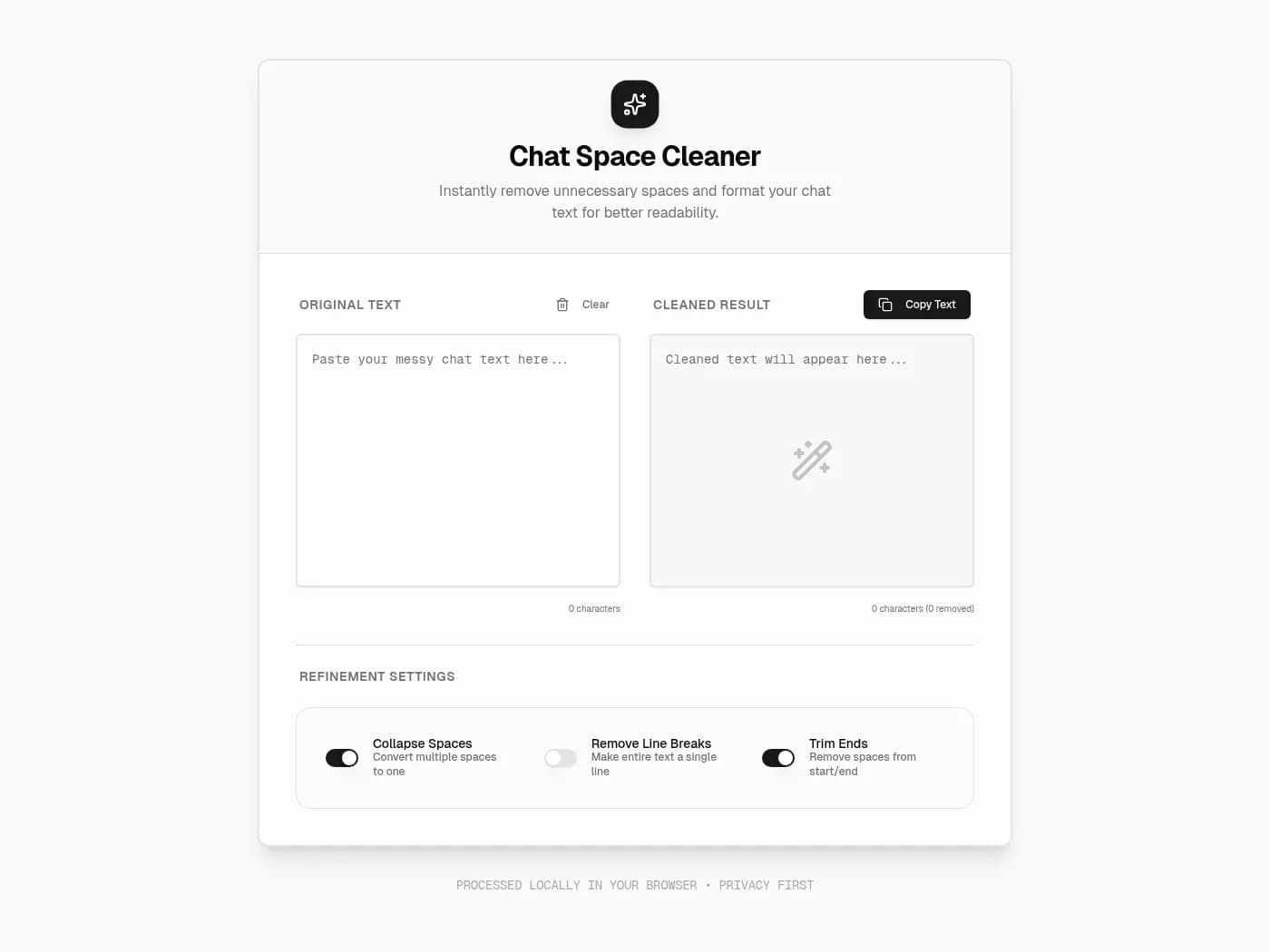 Chat Space Cleaner