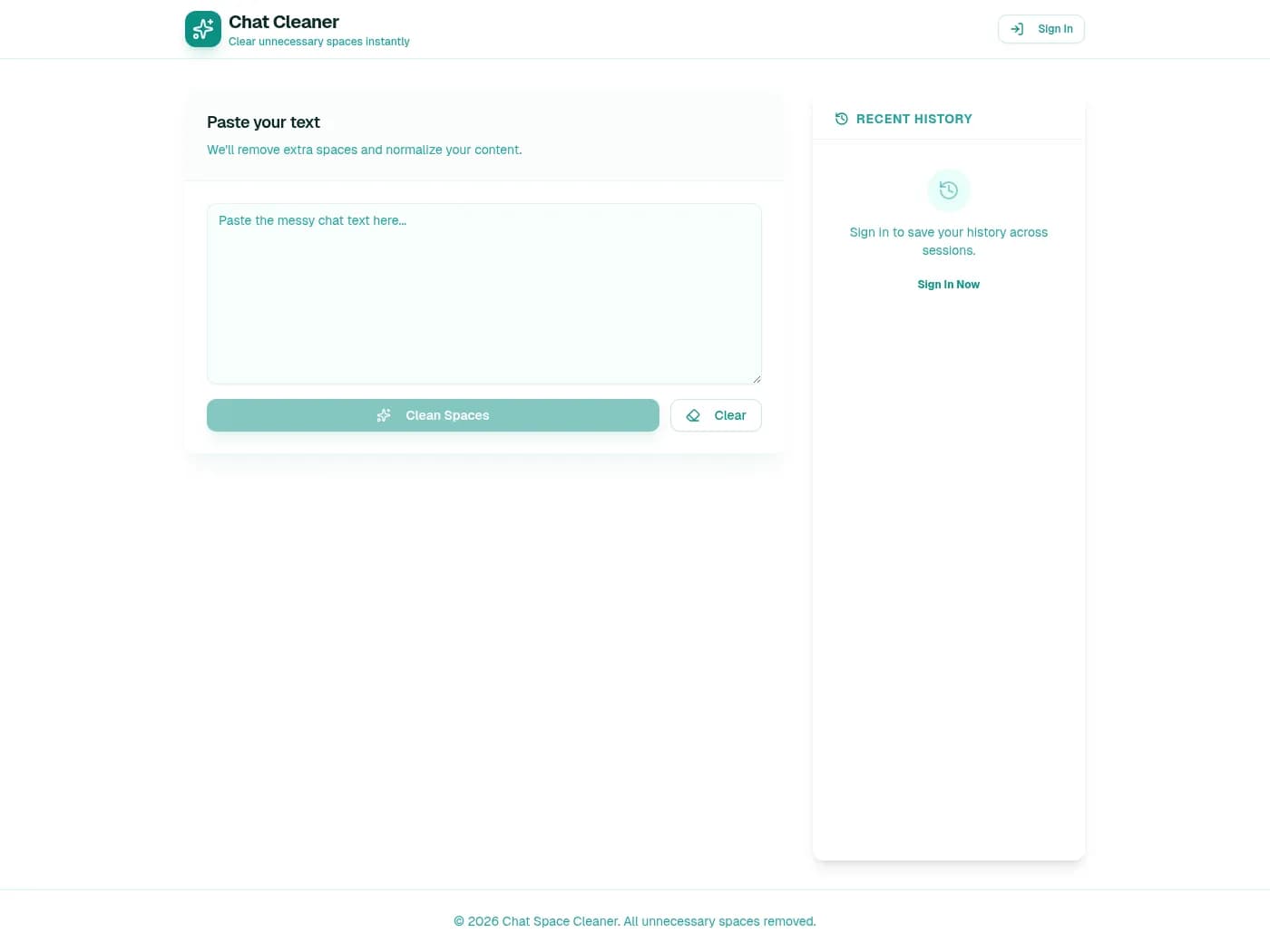 Chat Space Cleaner
