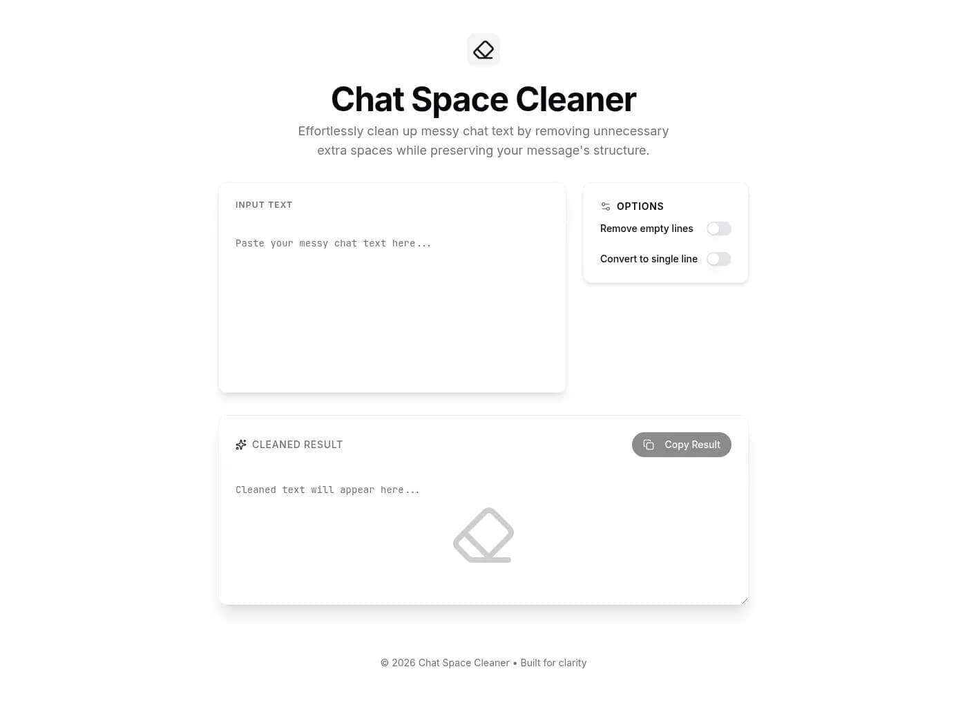 Chat Space Cleaner