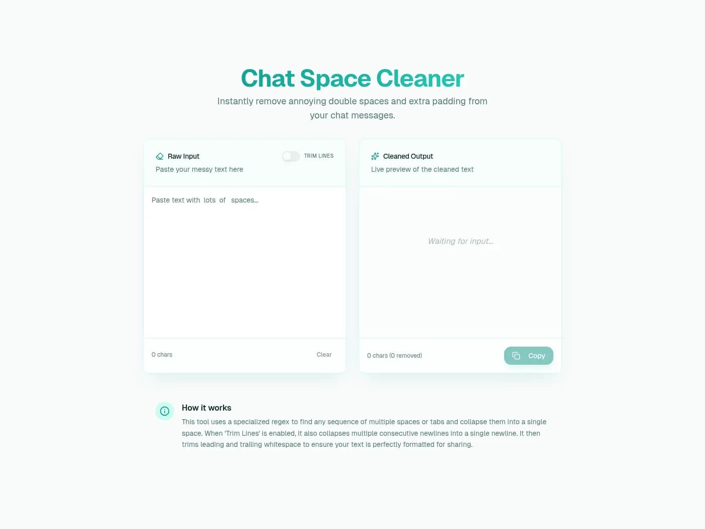 Chat Space Cleaner