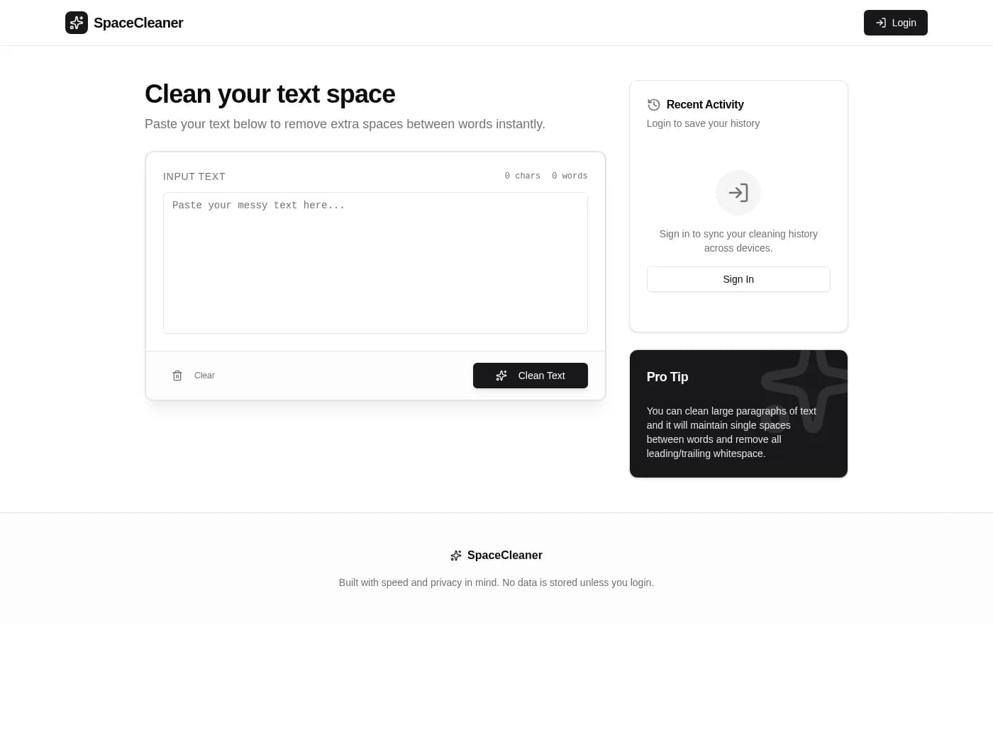 Chat Space Cleaner