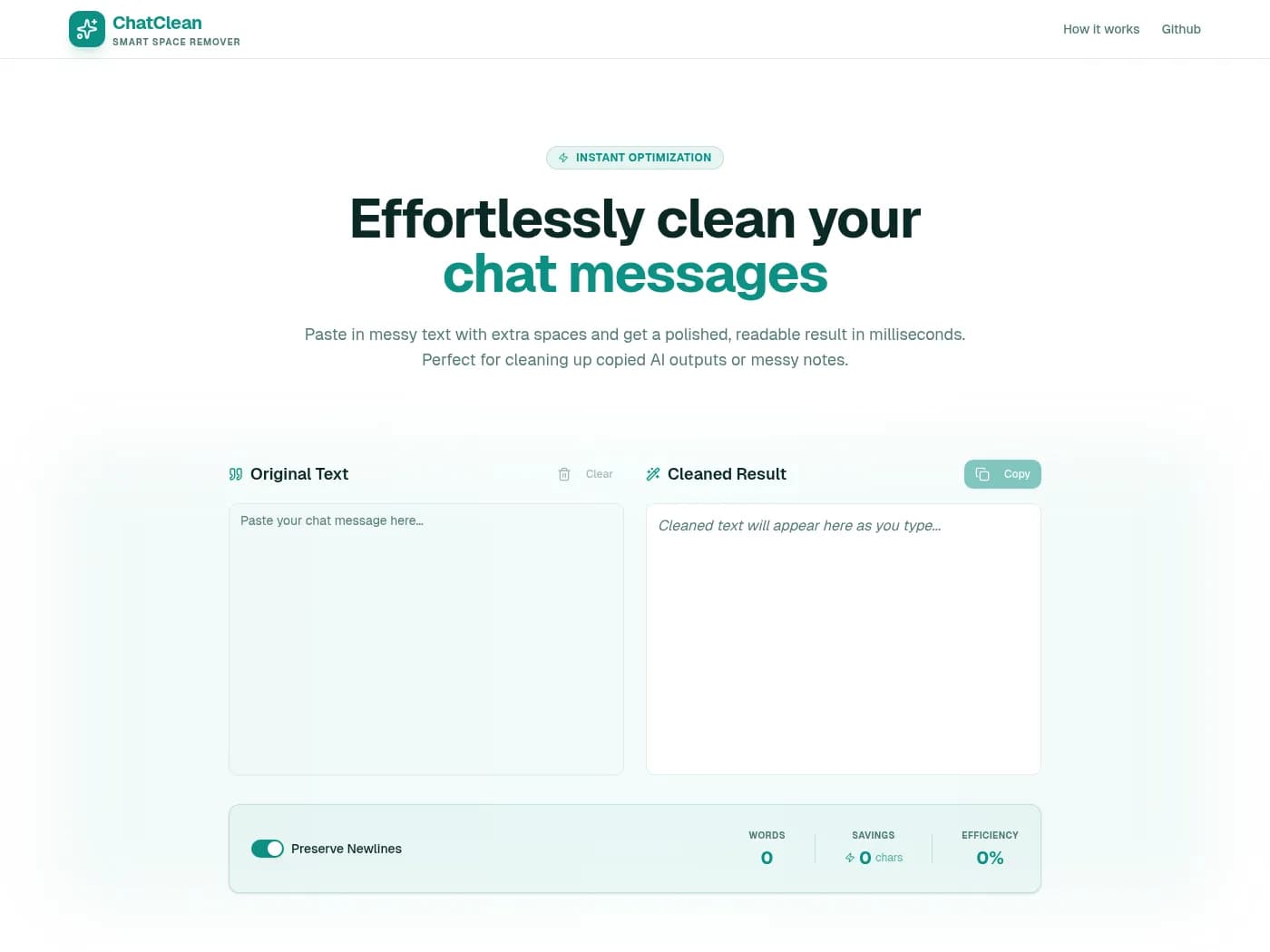 Chat Space Cleaner