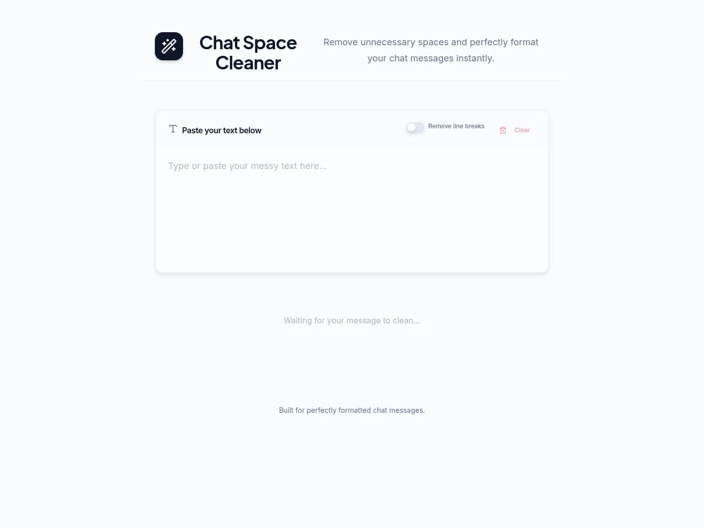 Chat Space Cleaner
