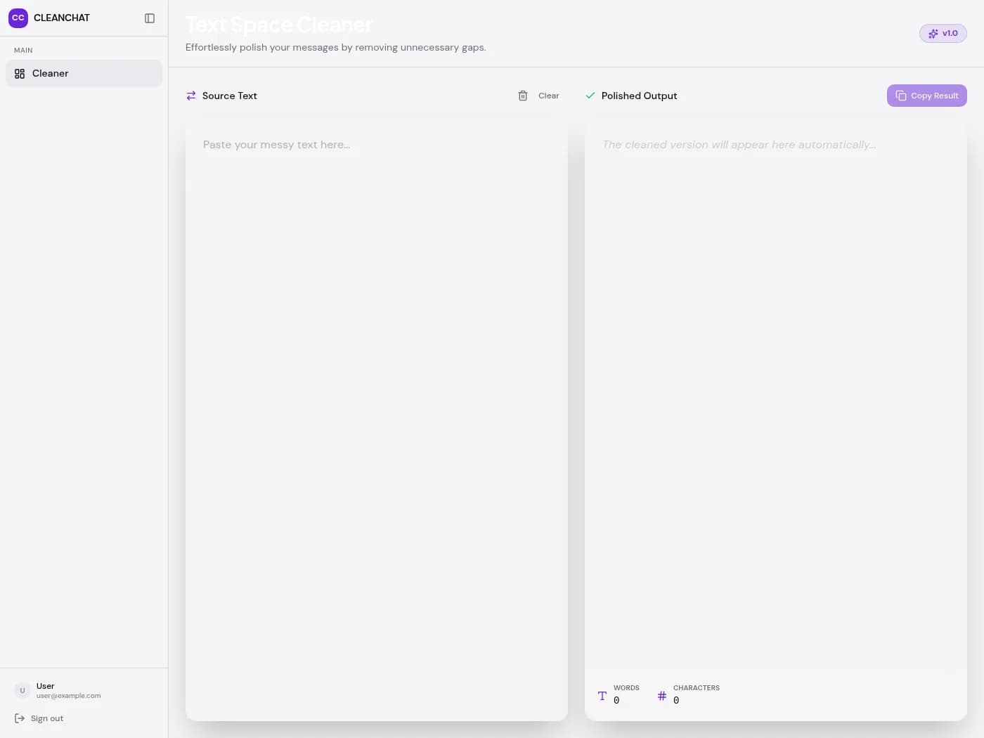 Chat Space Cleaner