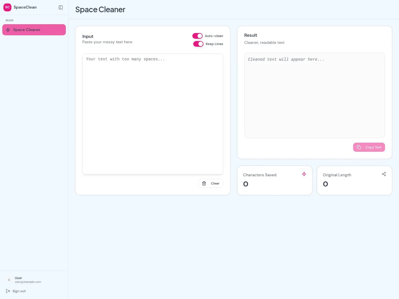 Chat Space Cleaner