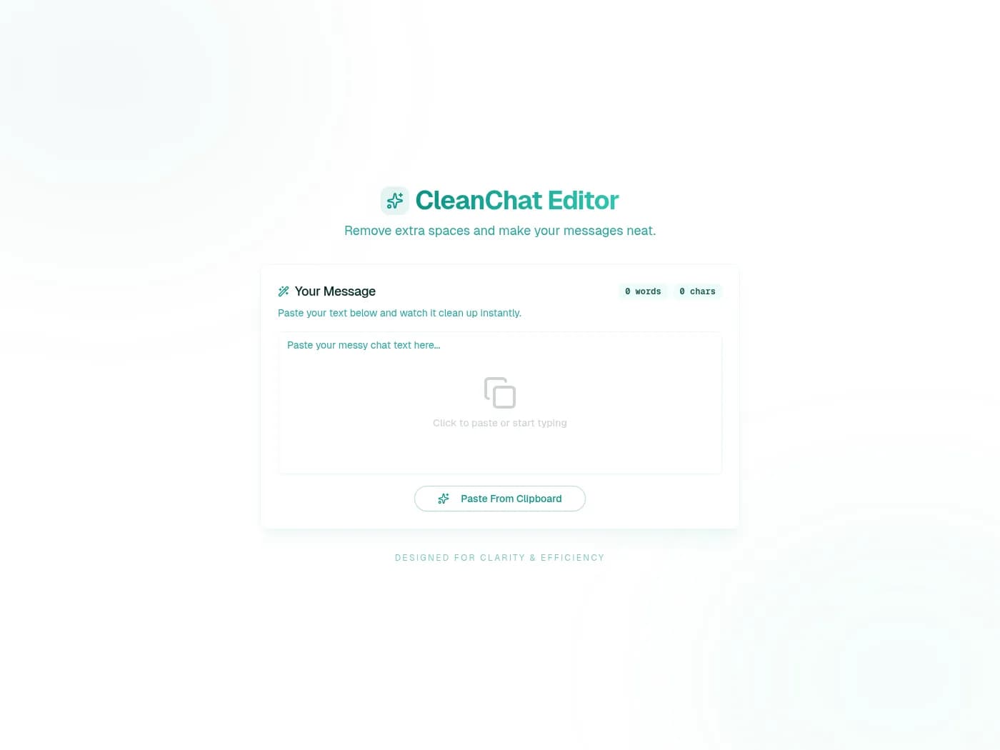 CleanChat Editor