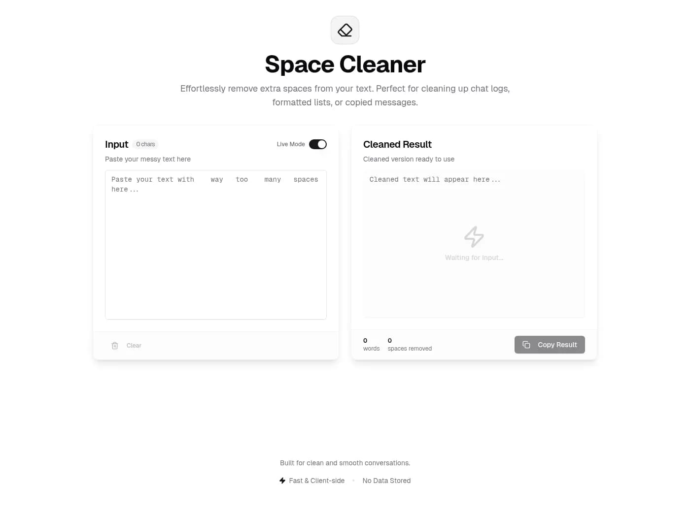 Chat Space Cleaner