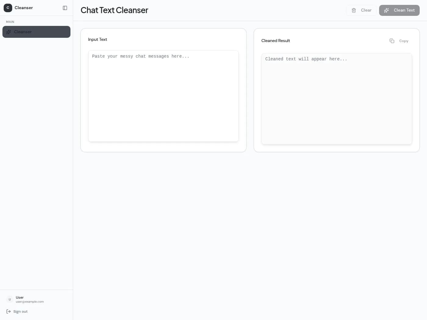 Chat Text Cleanser