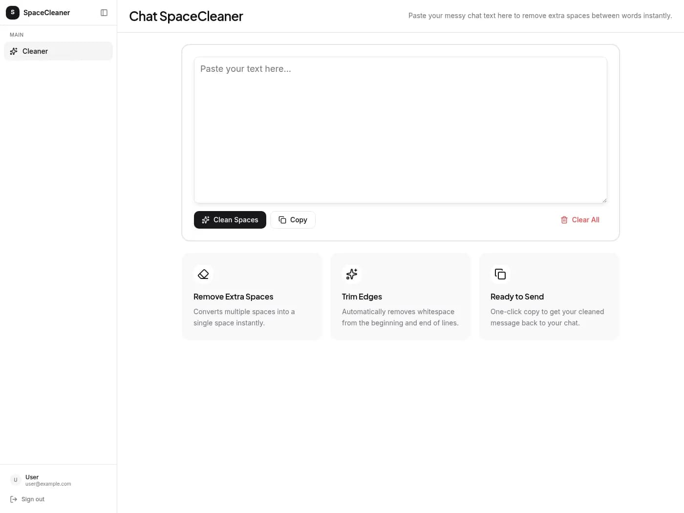 Chat SpaceCleaner