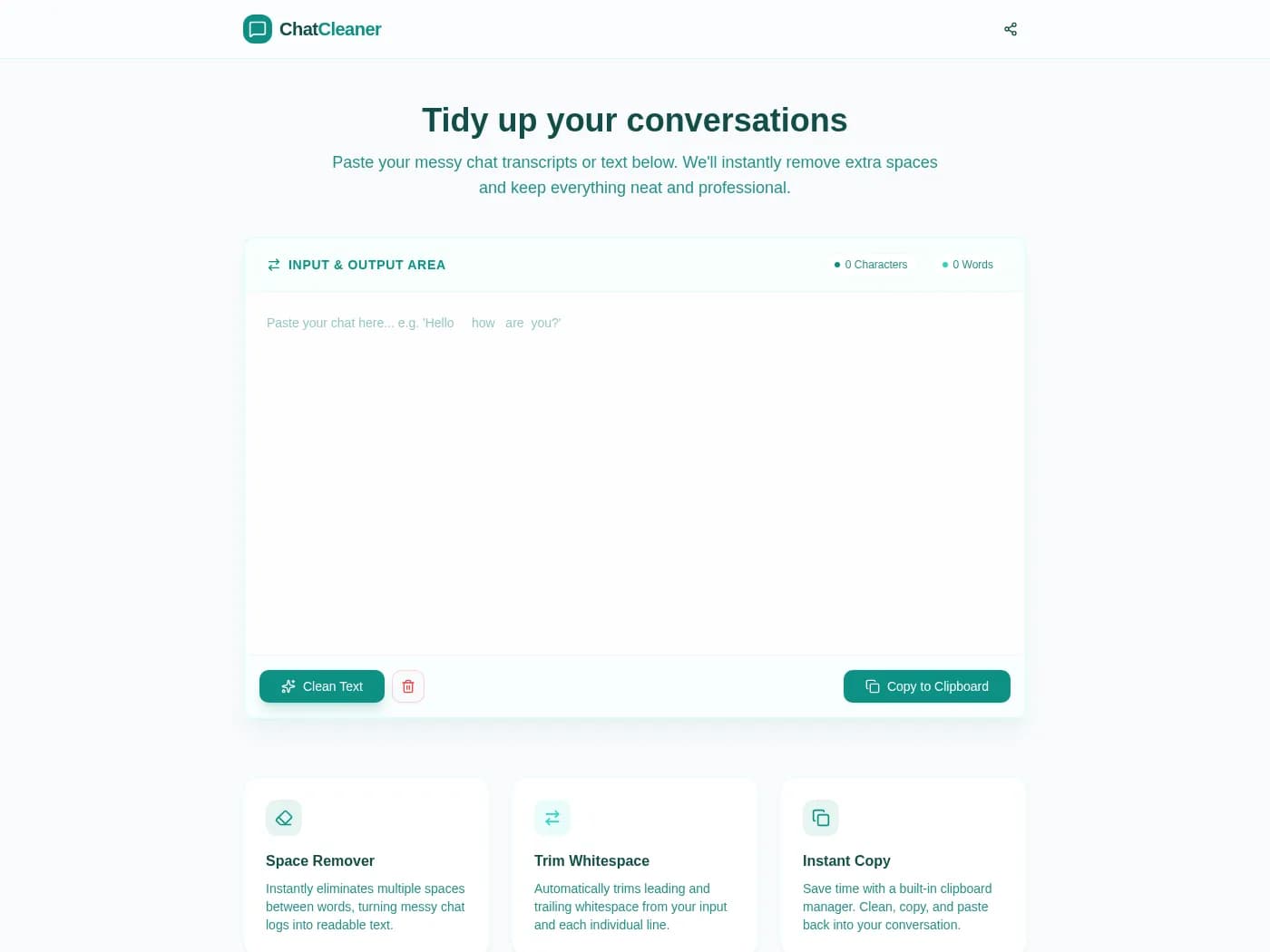 Chat Text Cleaner