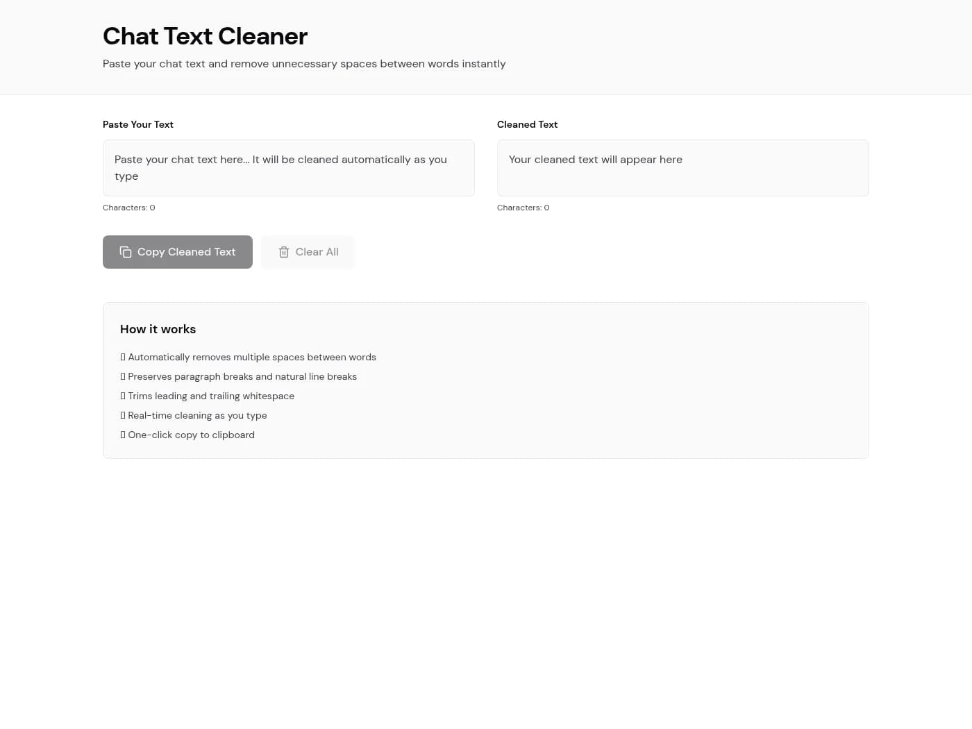 Chat Text Cleaner