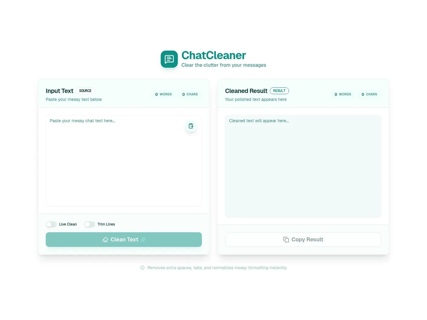 Chat Text Cleaner