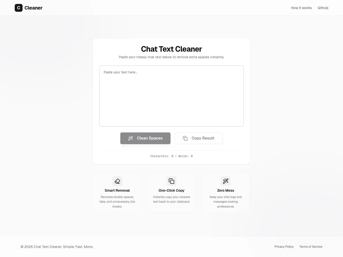 Chat Text Cleaner