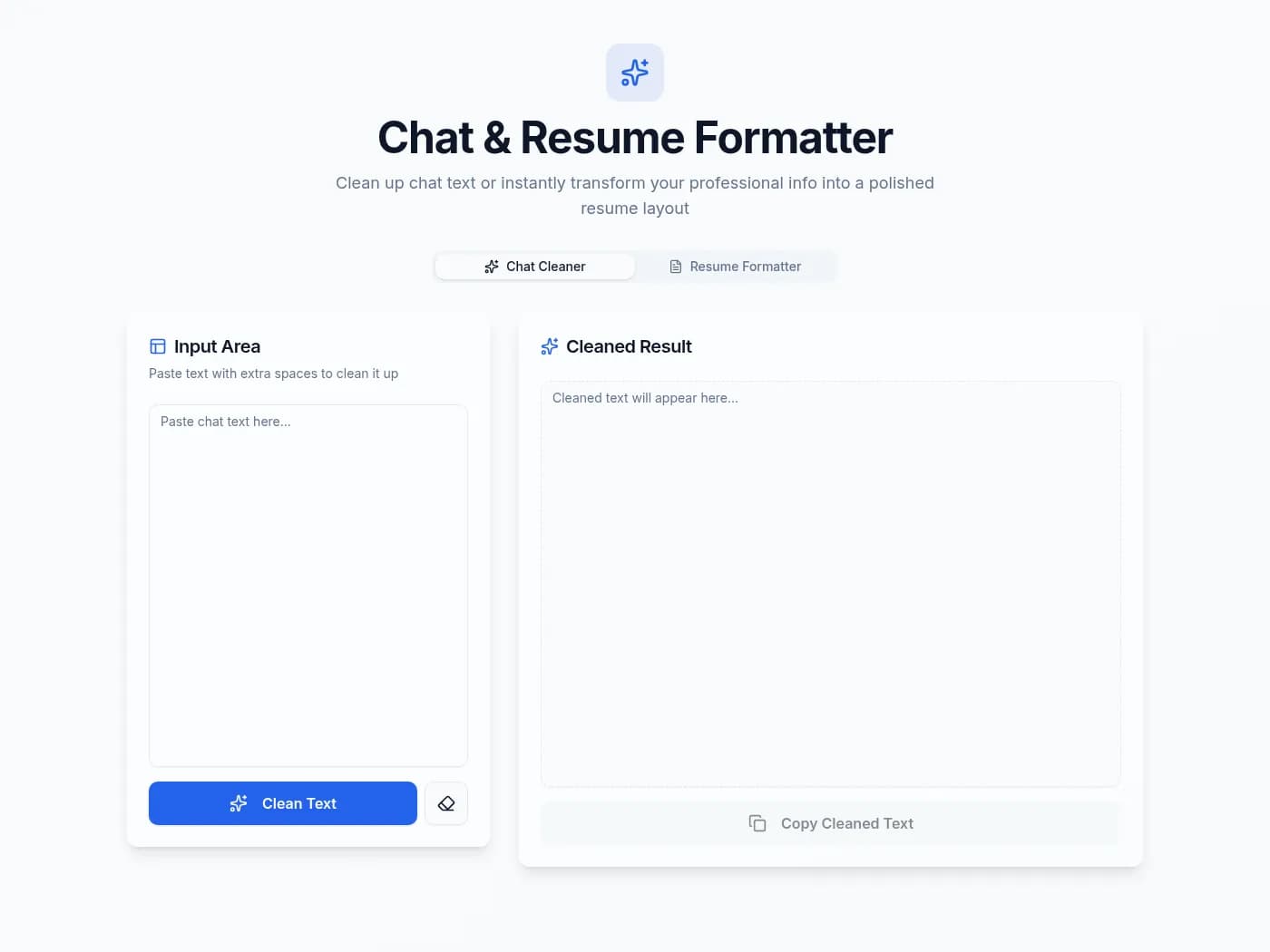 Chat Text Cleaner & Formatter