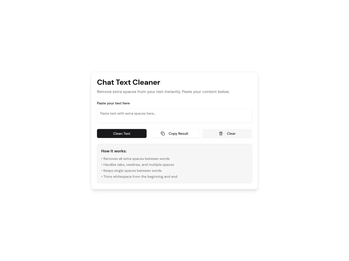 Chat Text Cleaner
