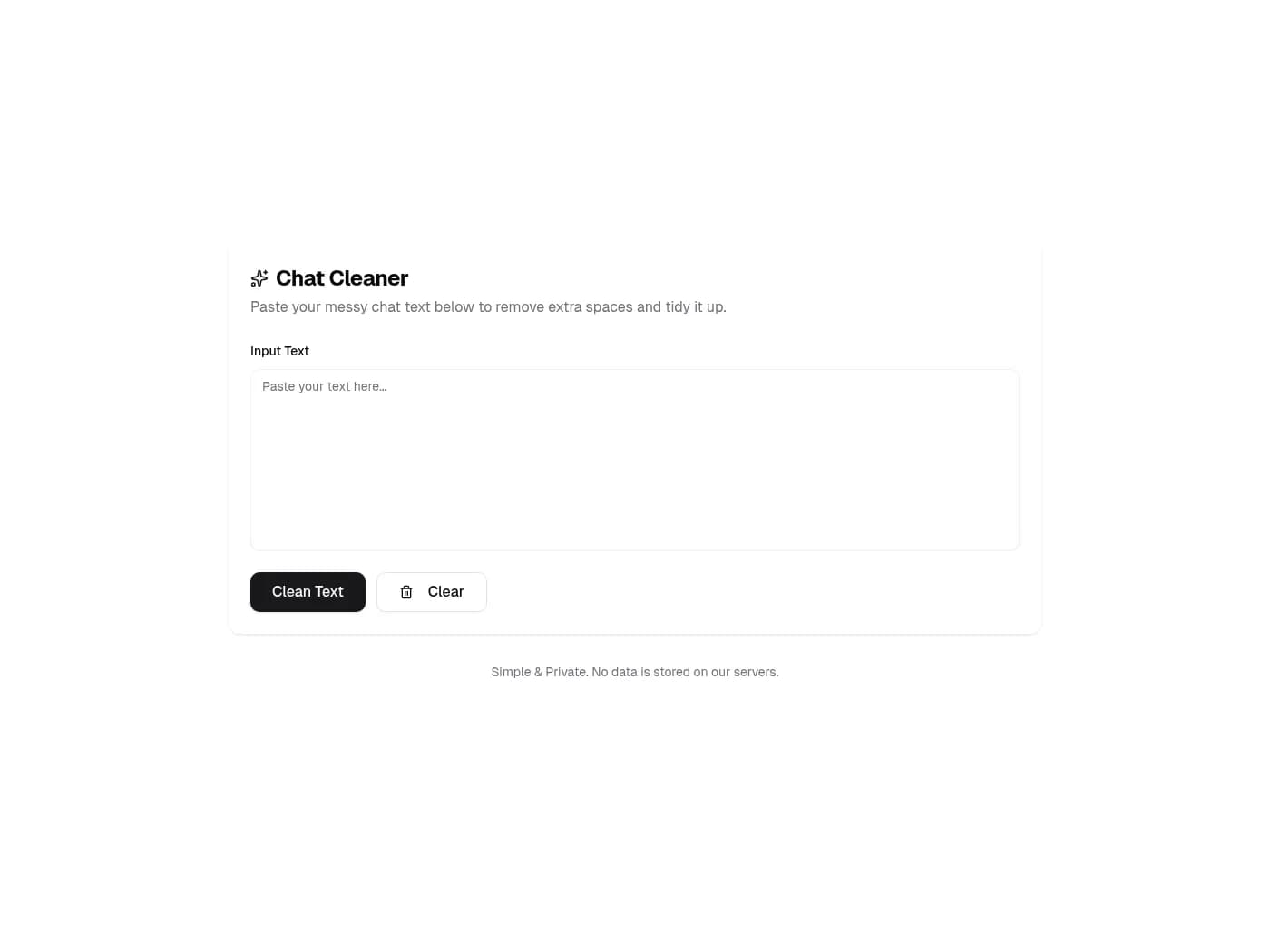 Chat Text Cleaner