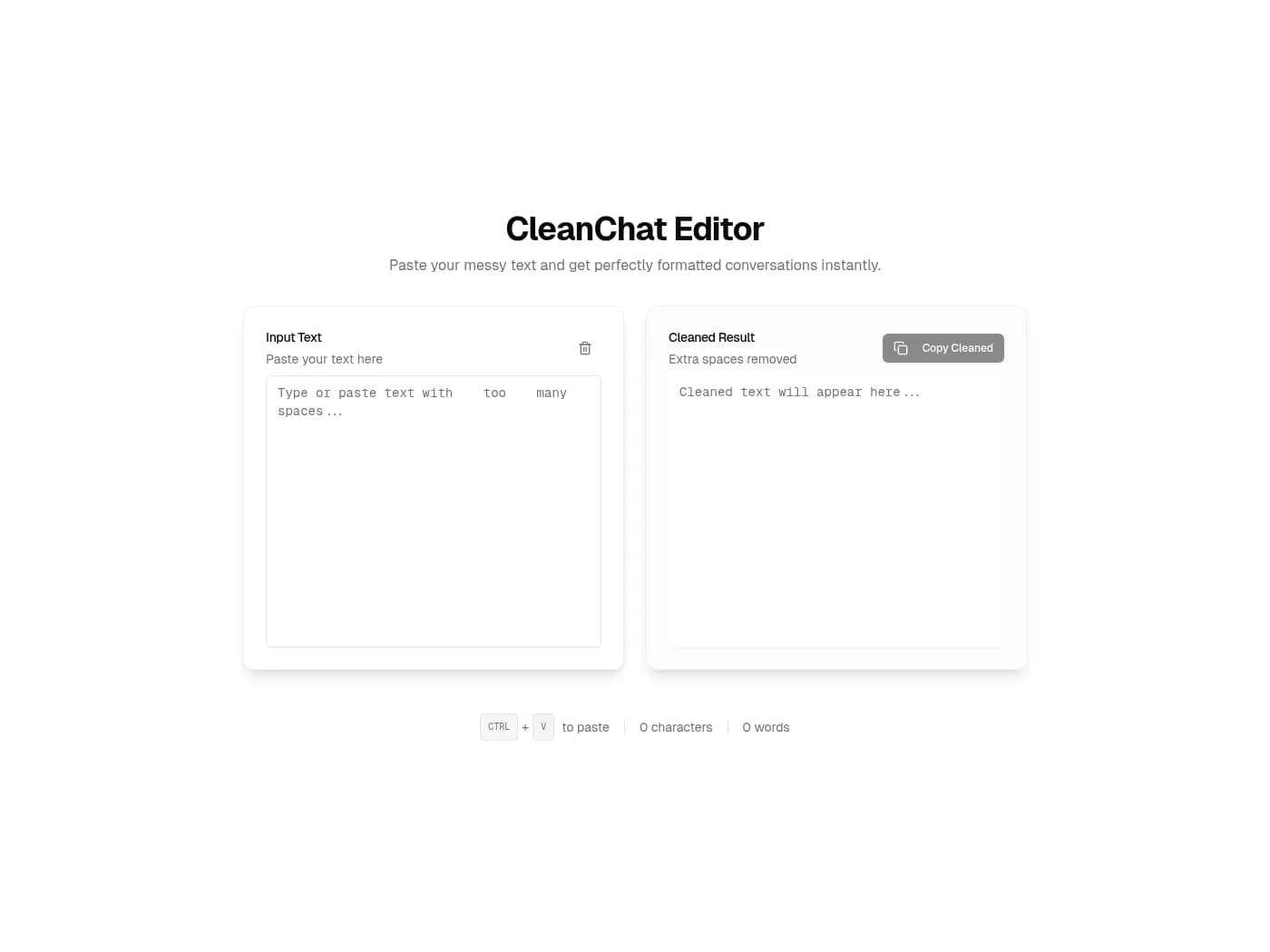 CleanChat Editor