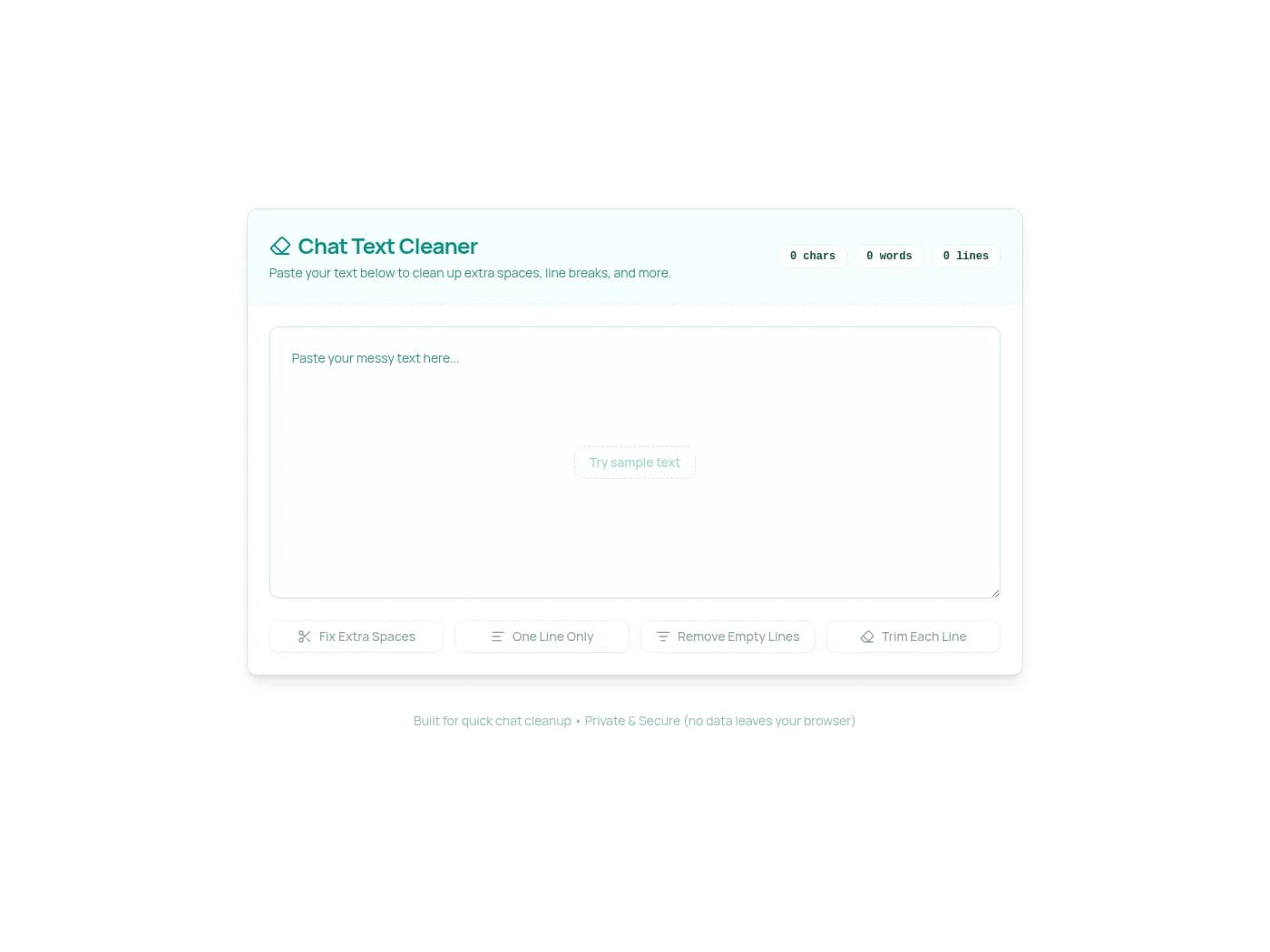 Chat Text Cleaner