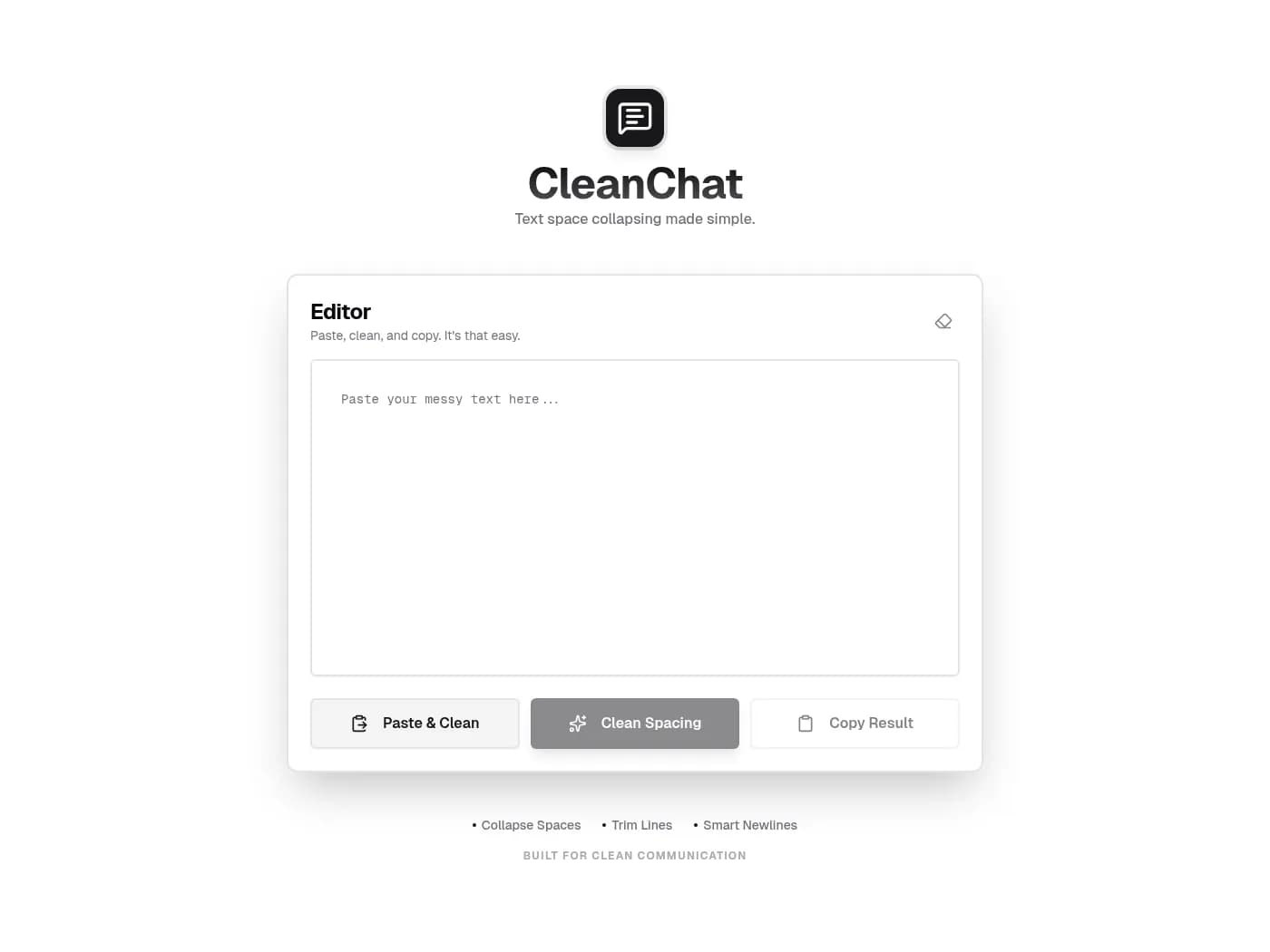 CleanChat Editor
