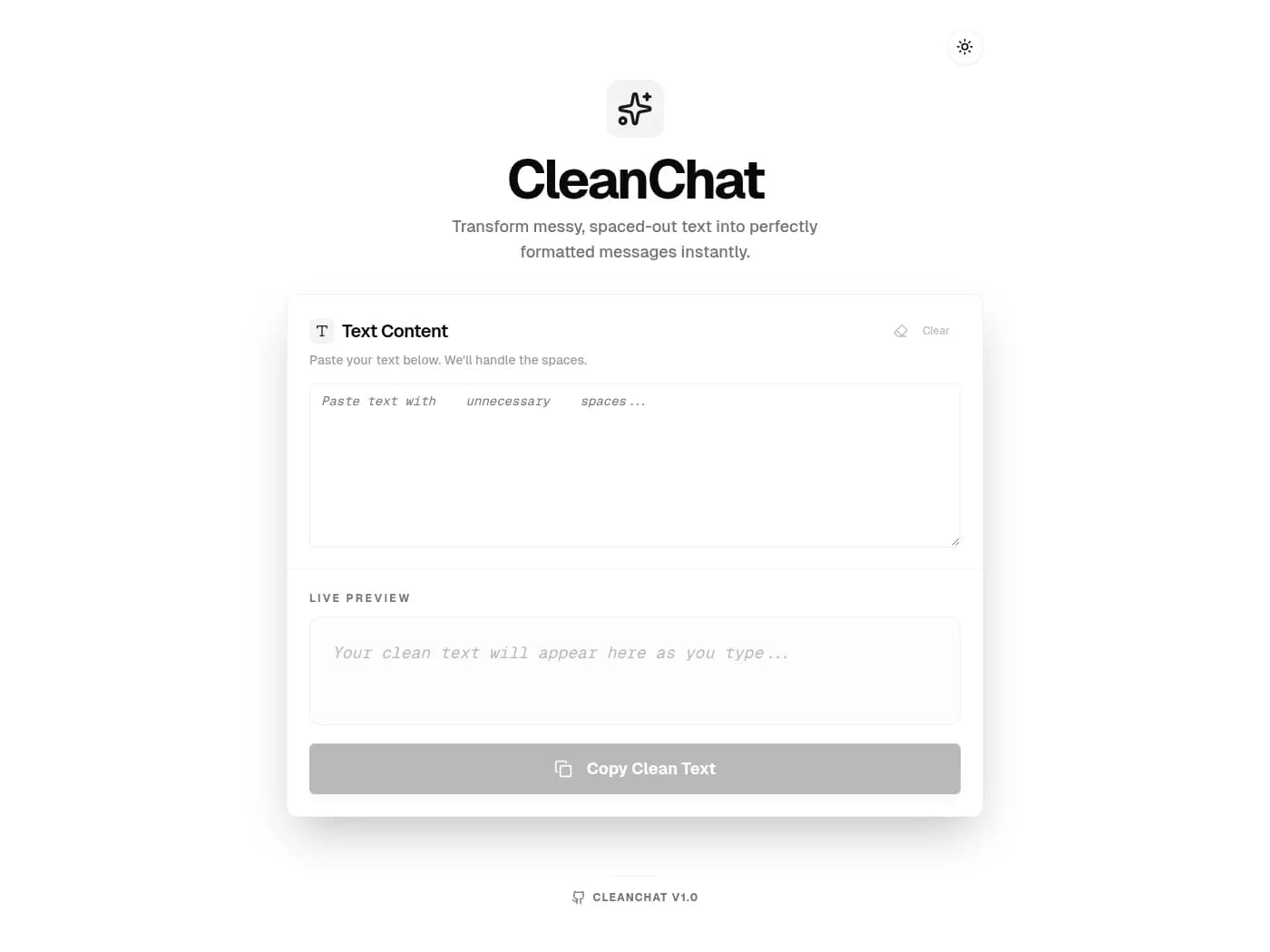 CleanChat Text Tool